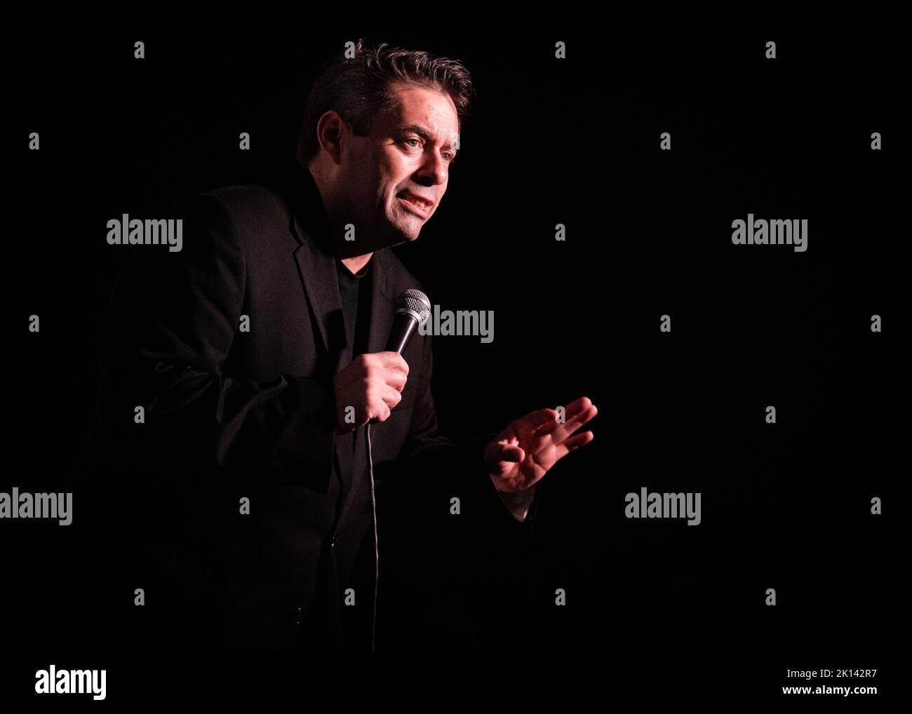 David Ward, stand-up comedian at a Charity Comedy Night, Chalkwell Park ...