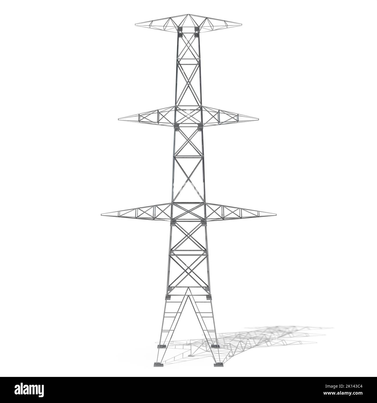 Electricity pylon isolated on white background - power, current concept ...