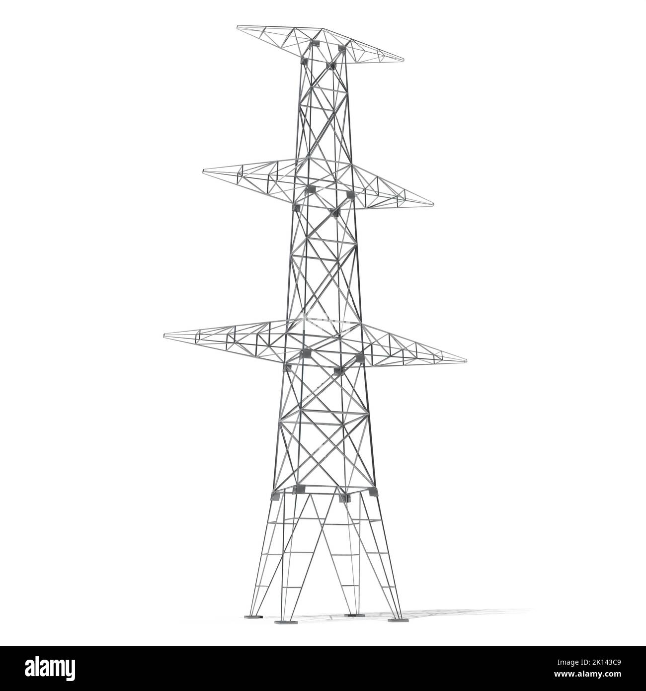 Electricity pylon isolated on white background - power, current concept ...