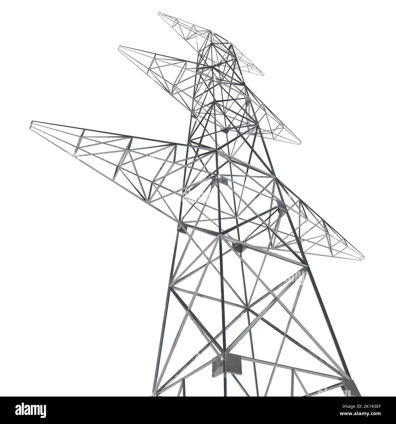 Electricity pylon isolated on white background - power, current concept ...