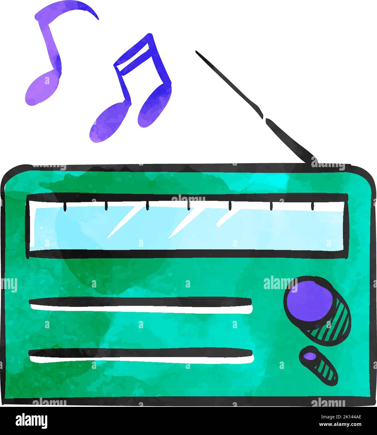 Radio device icon doodle Cut Out Stock Images & Pictures - Alamy