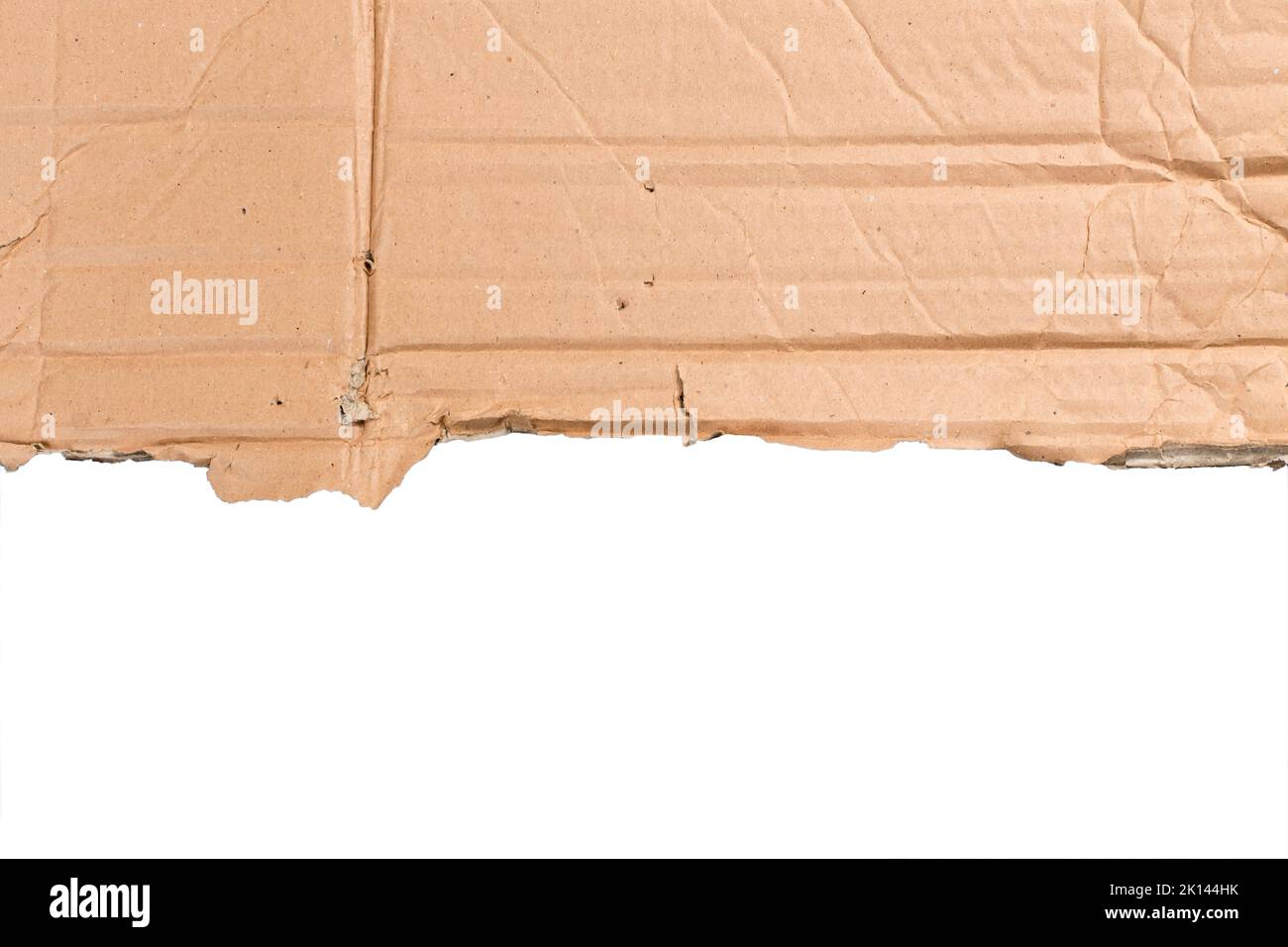 Brown torn cardboard isolate on a white background Stock Photo - Alamy