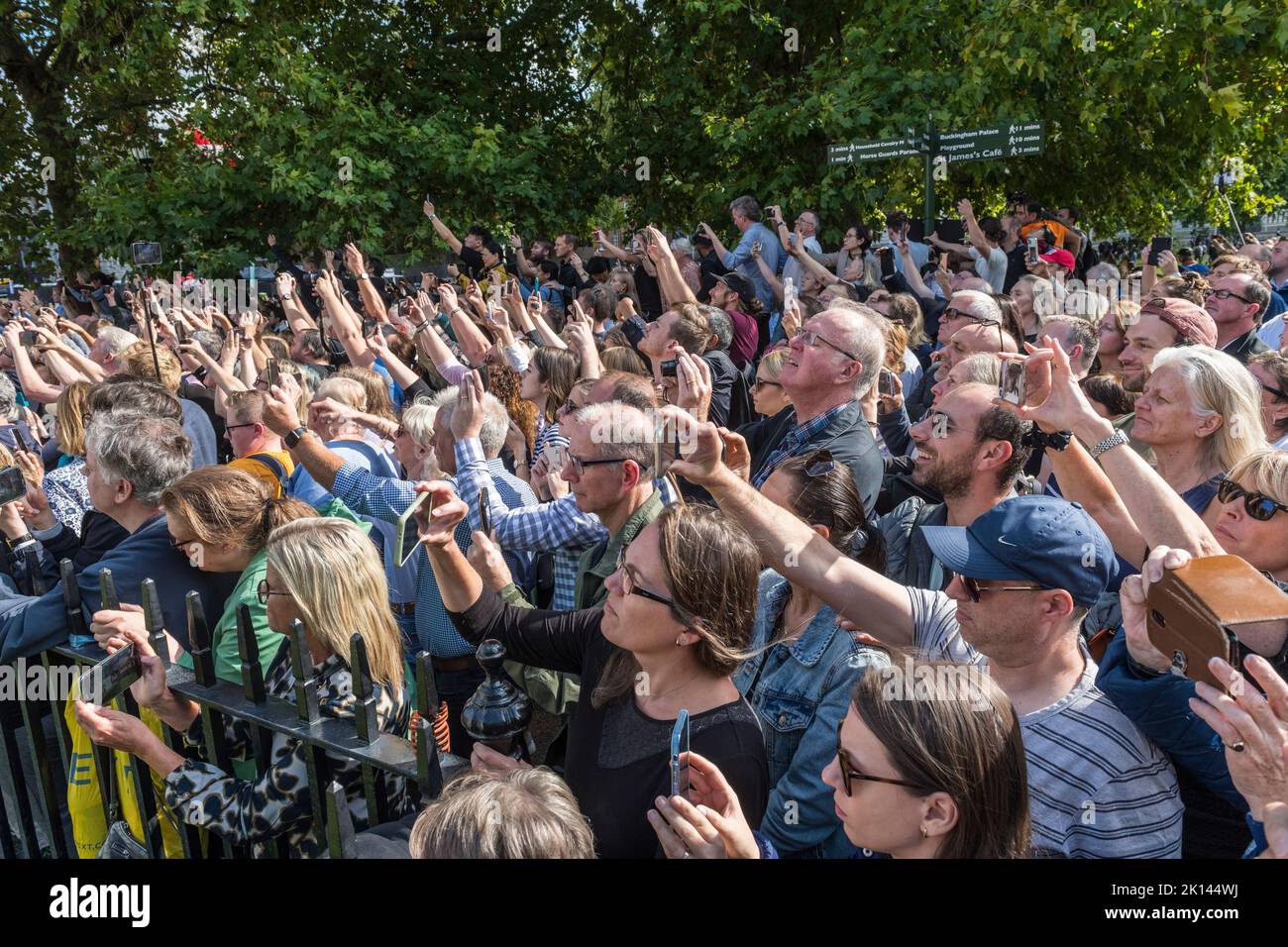 London, UK - as the funeral procession of the late Queen Elizabeth II ...