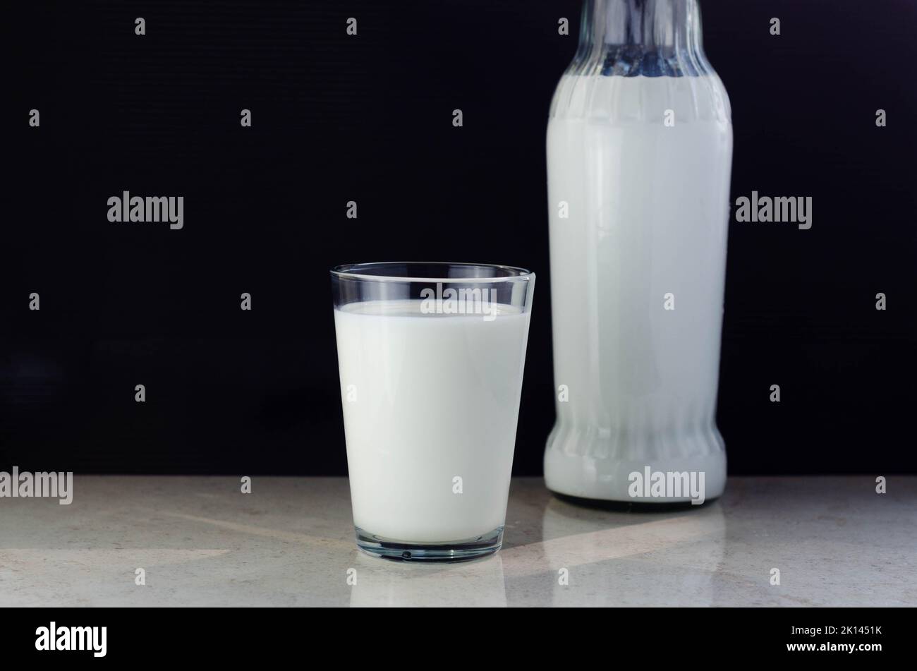 Glass of milk on table close up. Natural Product and Health Nutrition ...