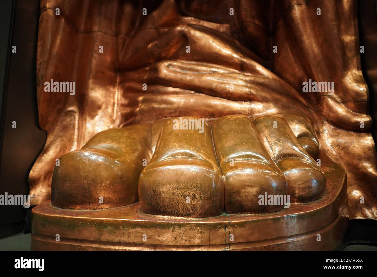 Liberty Statue New york city usa replica of copper foot Stock Photo - Alamy