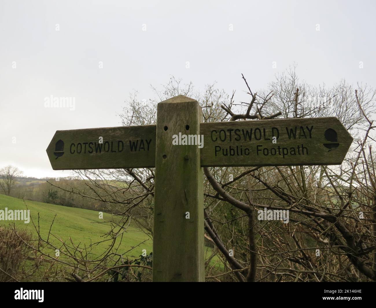 Cotswold Way long distance footpath National Trail. The Cotswolds AONB ...
