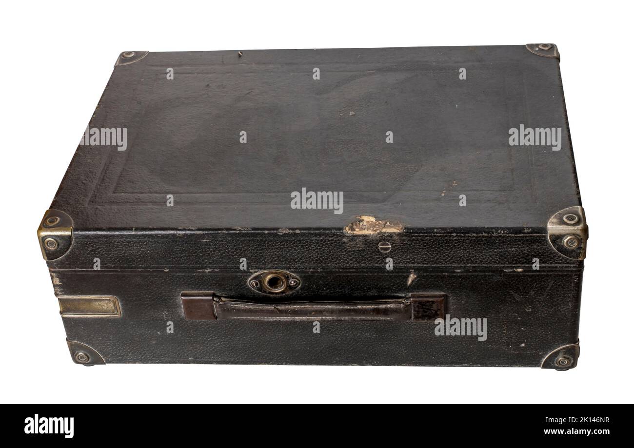 Vintage gramophone chase isolated over white background Stock Photo - Alamy