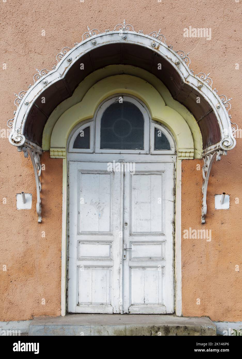 Ancient painted wooden door with ornaments Stock Photo - Alamy