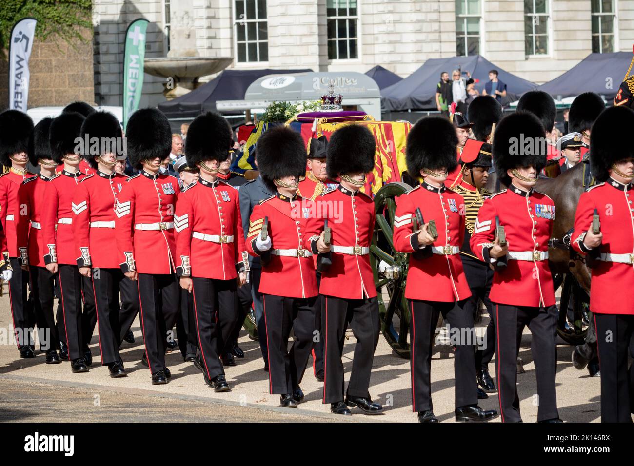 London, United Kingdom, 14th September 2022:- The Coffin Carrying Queen ...