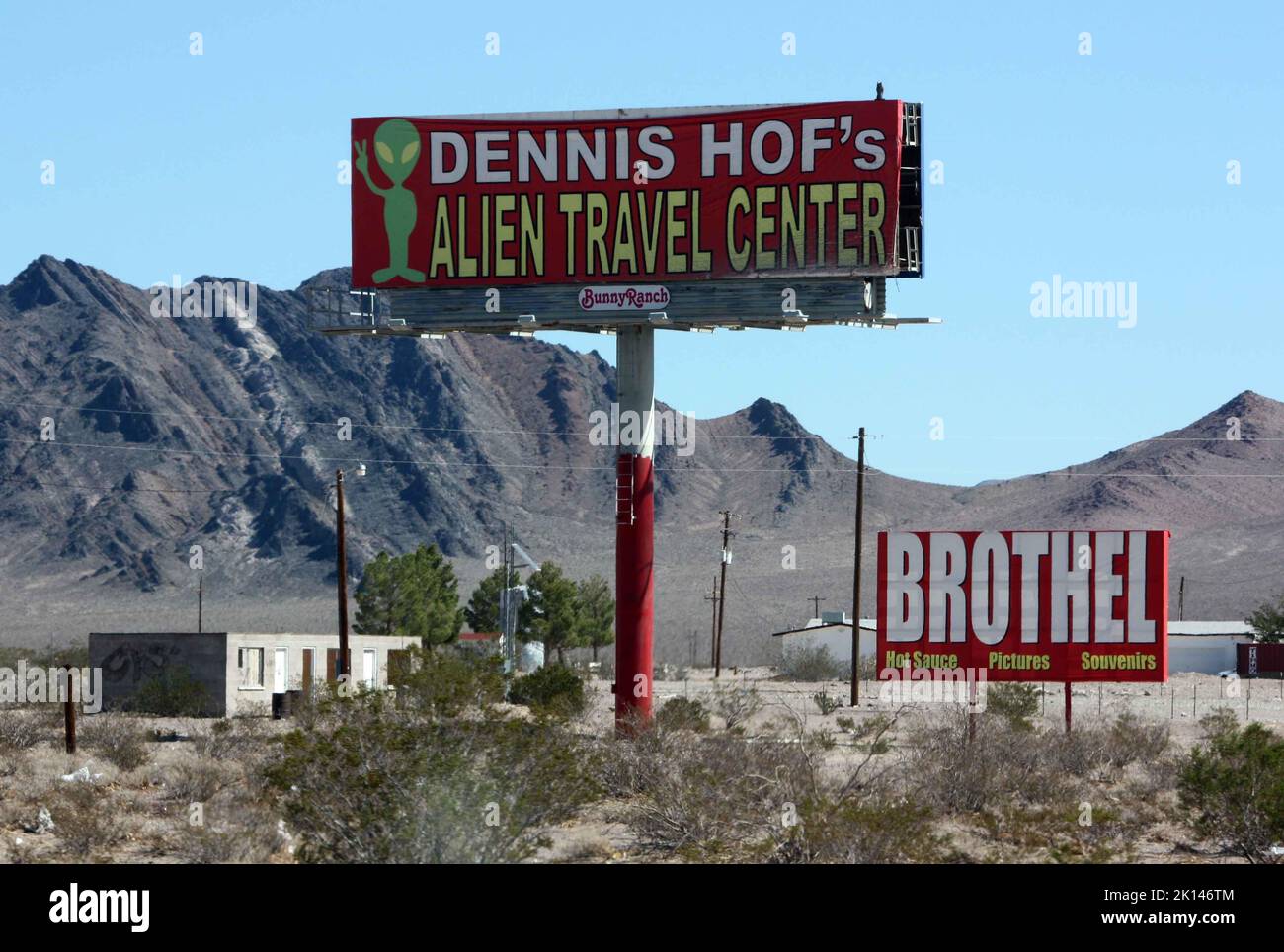 Giant roadside billboard between Reno and Las Vegas advertising Dennis ...
