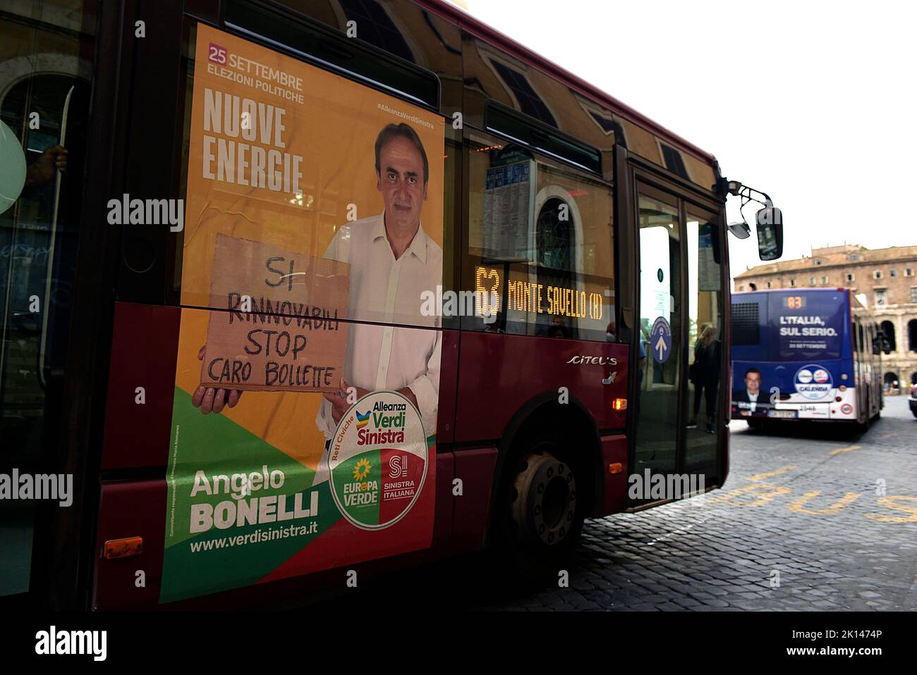 The electoral poster of Angelo Bonelli, leader of the Europa Verde ...