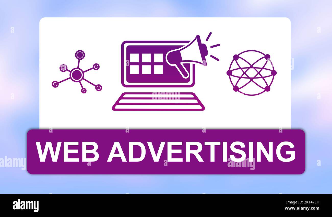 Illustration of a web advertising concept Stock Photo - Alamy