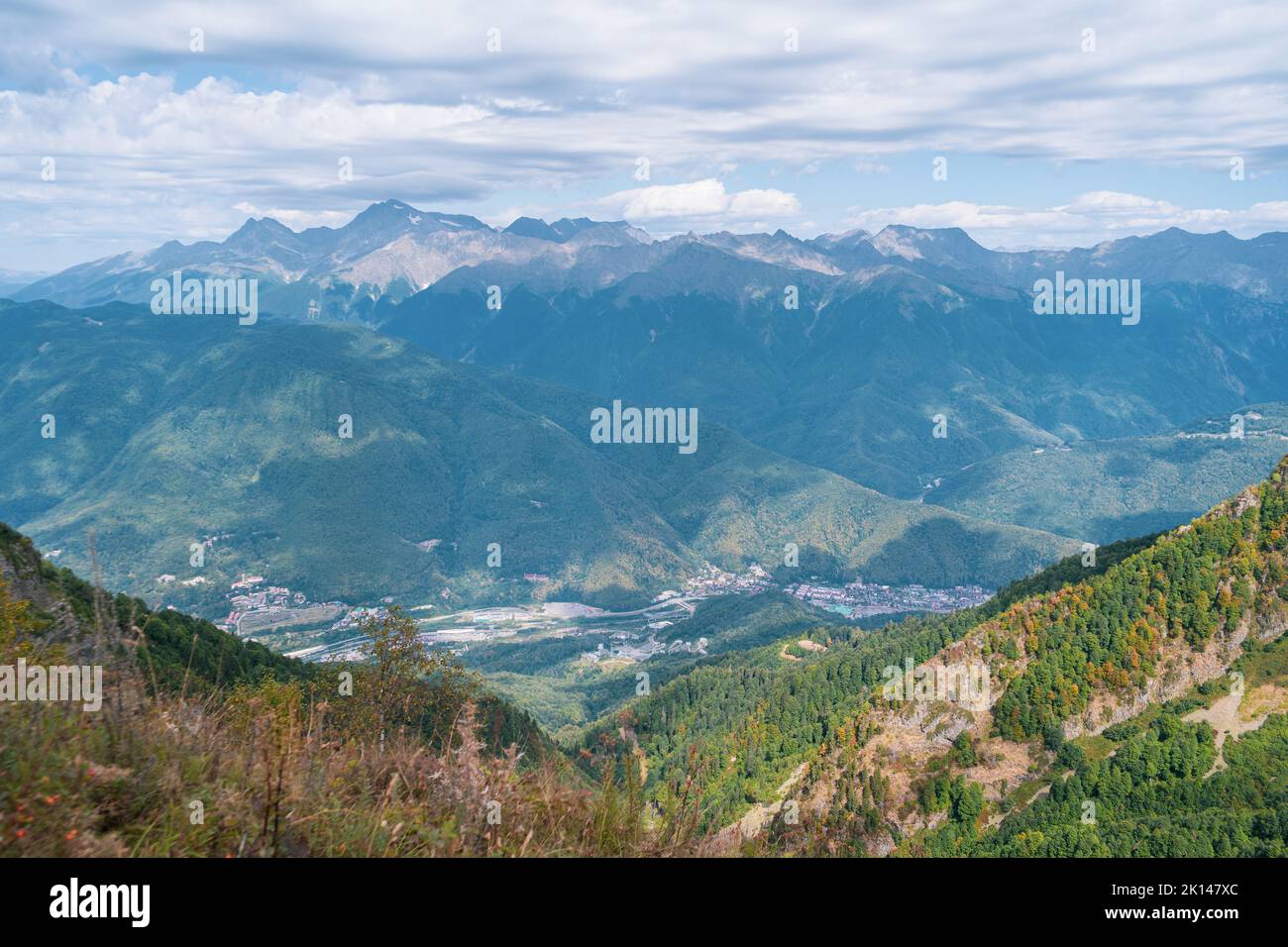 Alpine Meadows Trail, alpine Meadows Walking Route. Aerial view of the ...