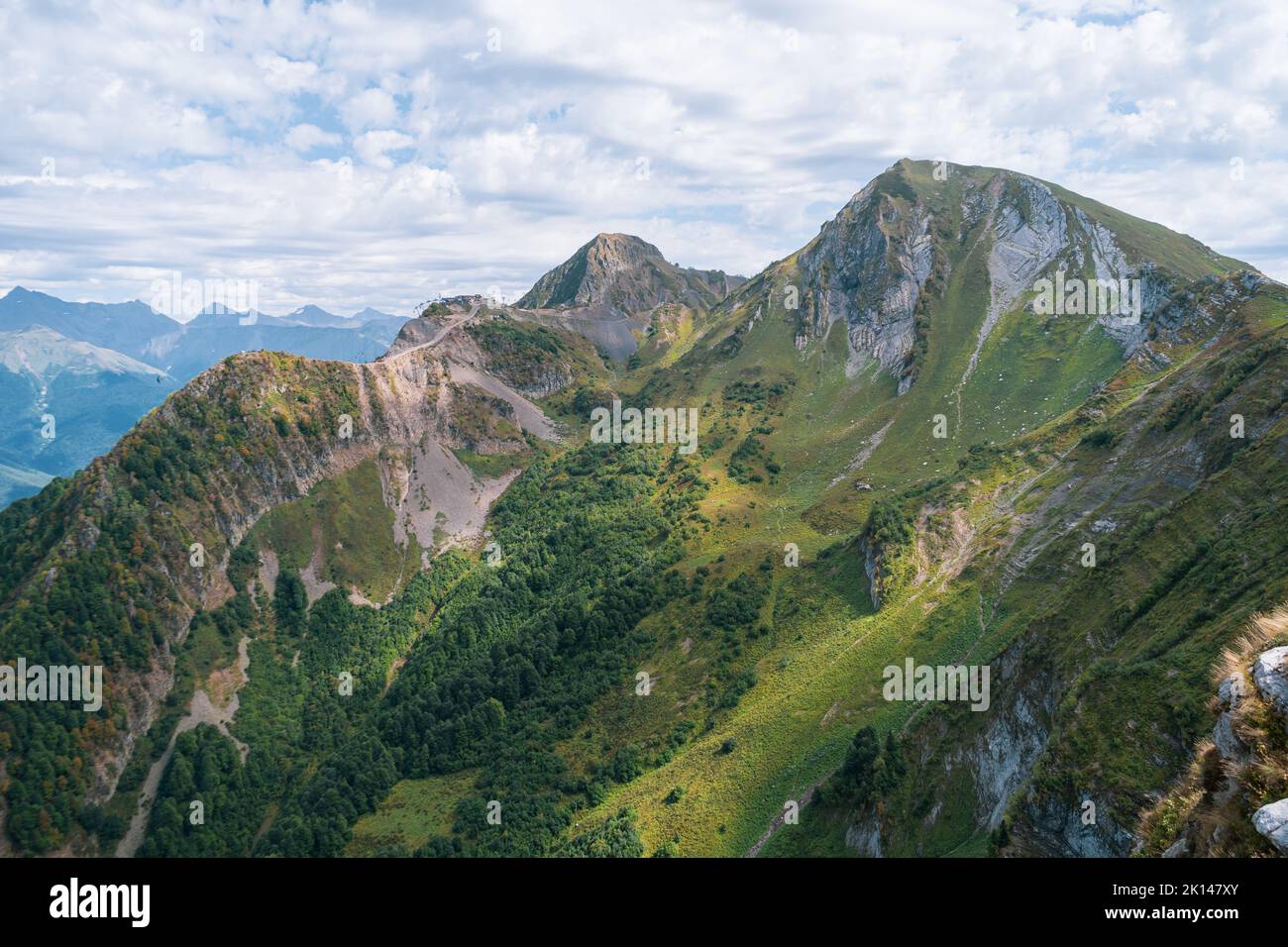 Alpine Meadows Trail, alpine Meadows Walking Route. Aerial view of the ...