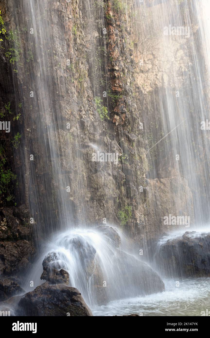 Waterfall in the La Chateau park in Nice Southern France Stock Photo ...