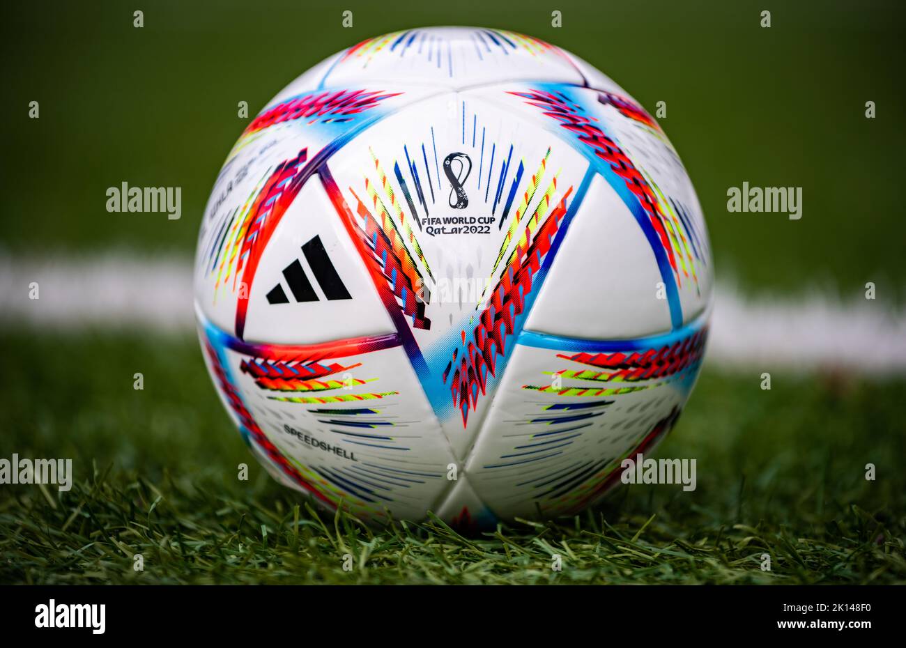 September 3, 2022, Doha, Qatar. The official ball of the FIFA World Cup ...