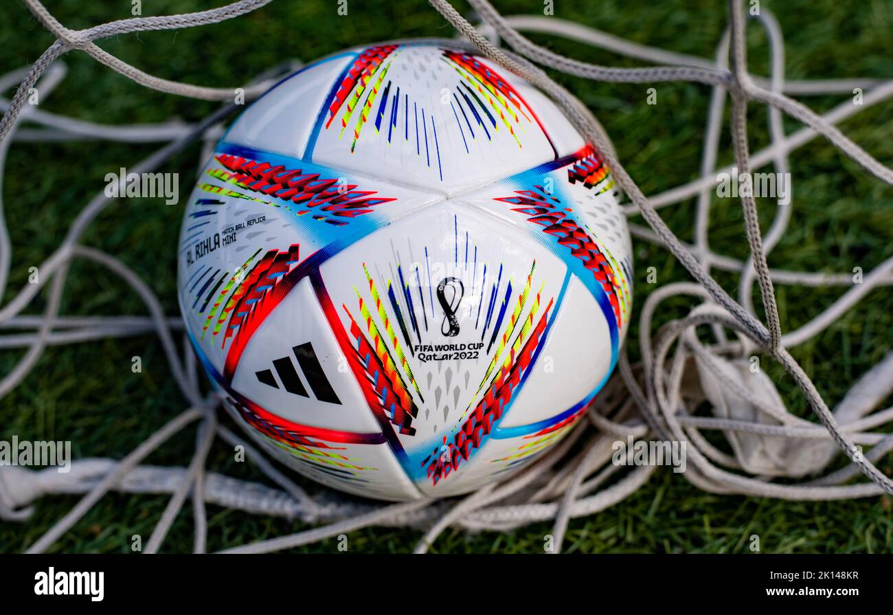 September 3, 2022, Doha, Qatar. The official ball of the FIFA World Cup ...