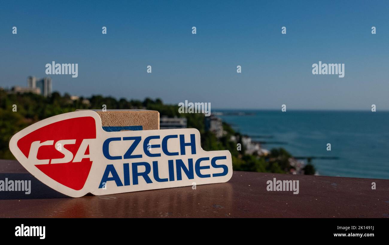 August 26, Sochi, Russia. The emblem of the Czech airline Czech ...