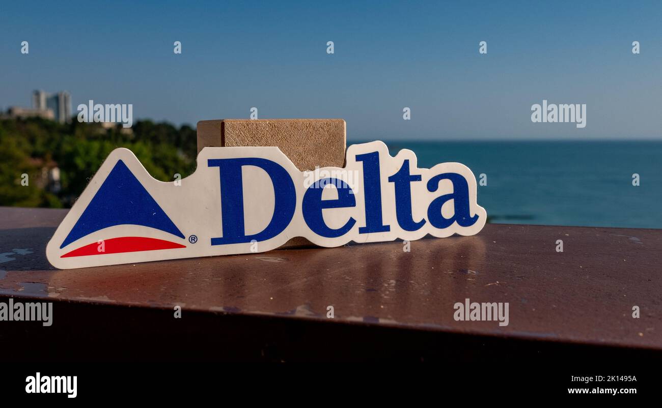 August 26, Sochi, Russia. The emblem of the American airline Delta Air ...