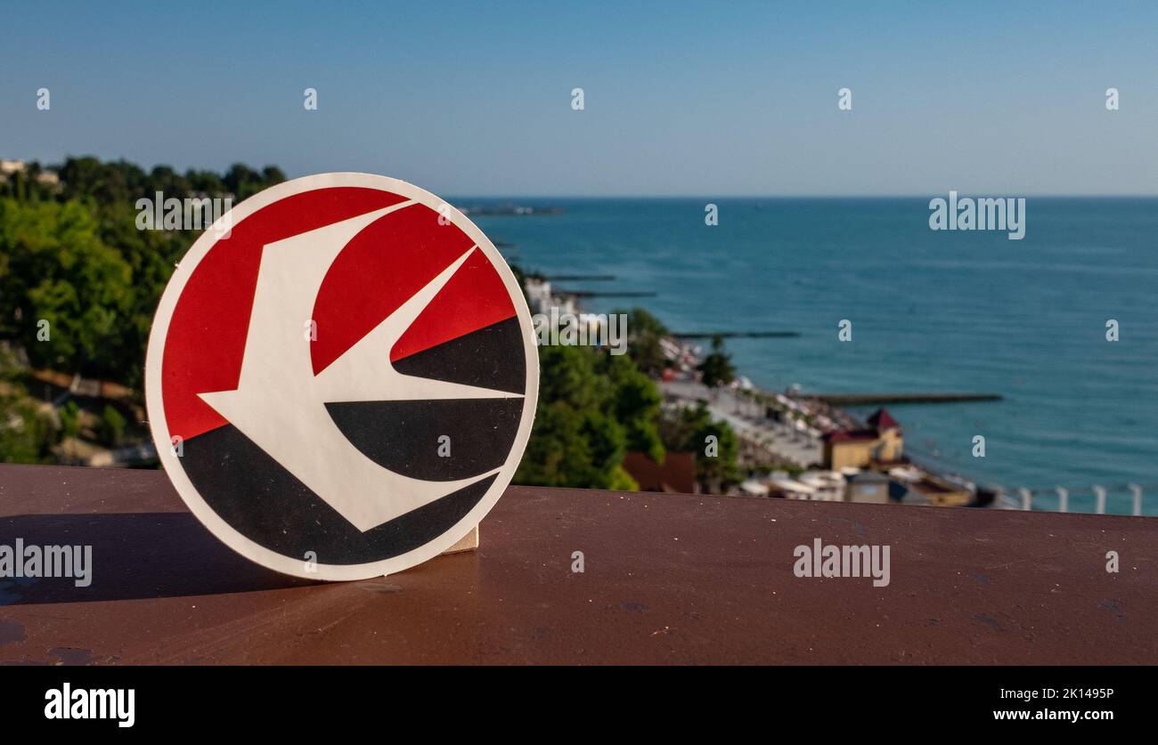August 26, Sochi, Russia. The emblem of the Chinese airline China ...