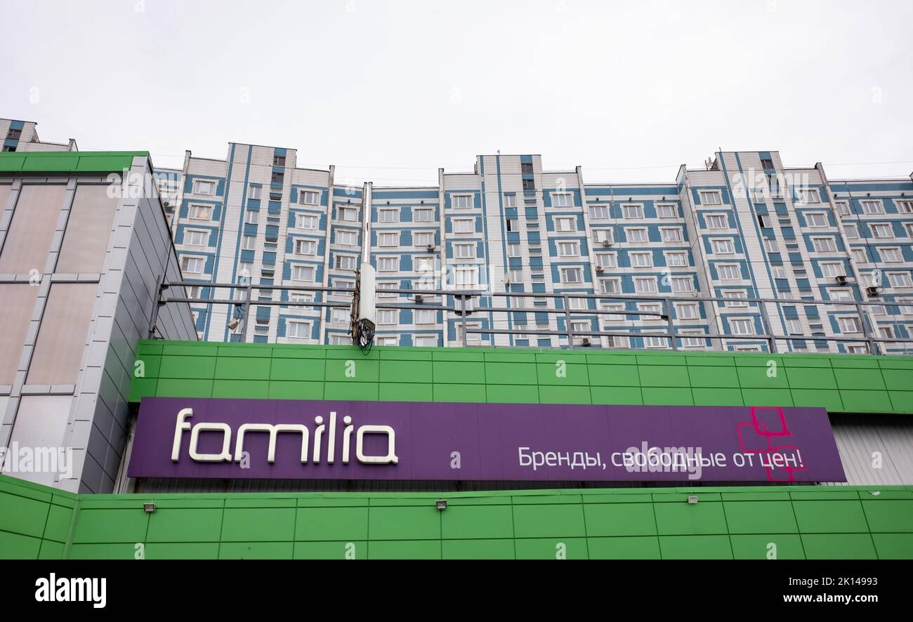 September 19, 2021, Moscow, Russia. Familia retail chain store in the ...