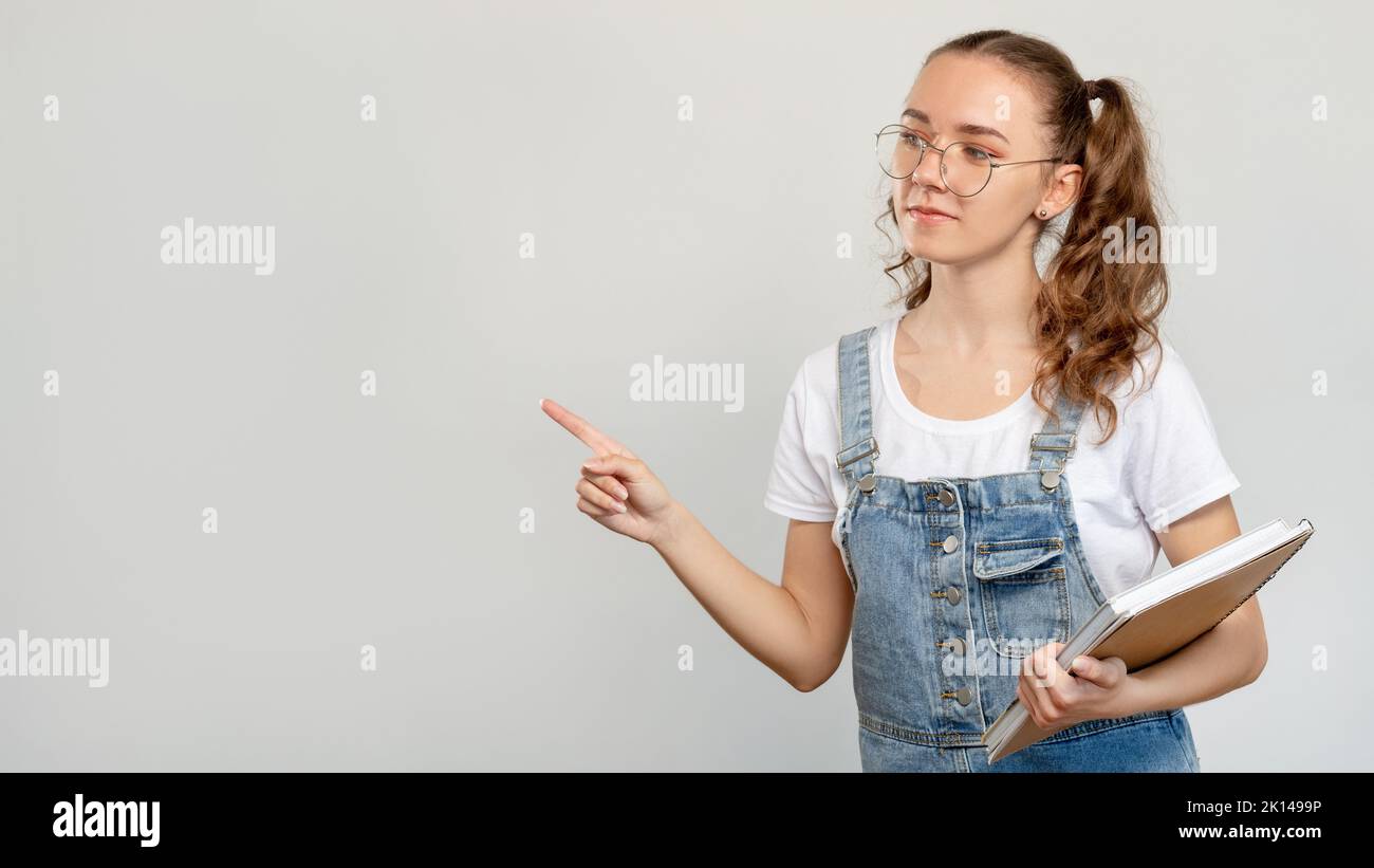 confident student portrait course promotion girl Stock Photo - Alamy