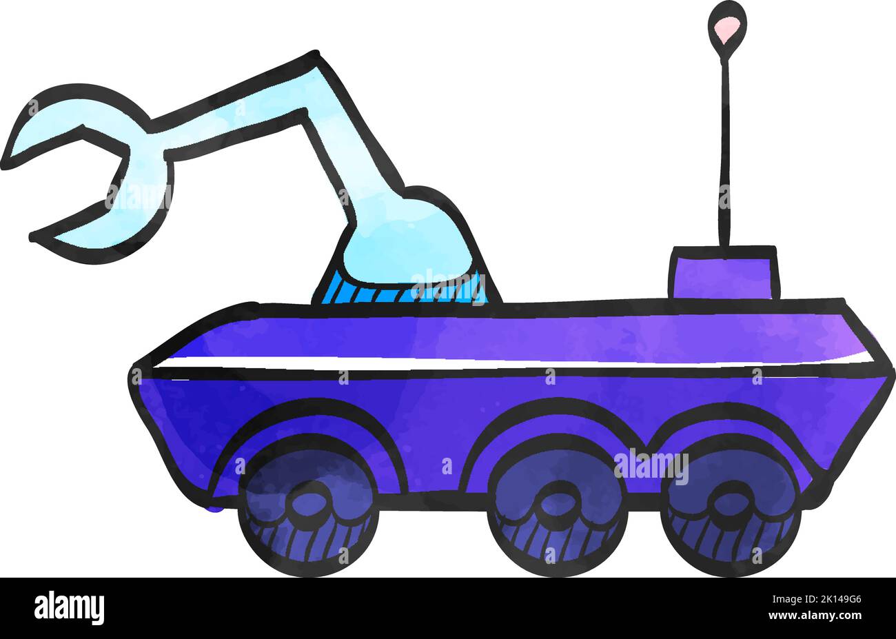 Space rover icon in watercolor style Stock Vector Image & Art - Alamy