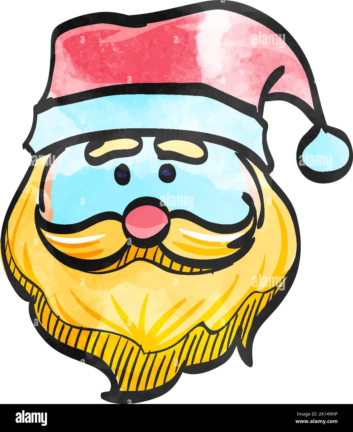 Watercolor santa claus Stock Vector Images - Alamy