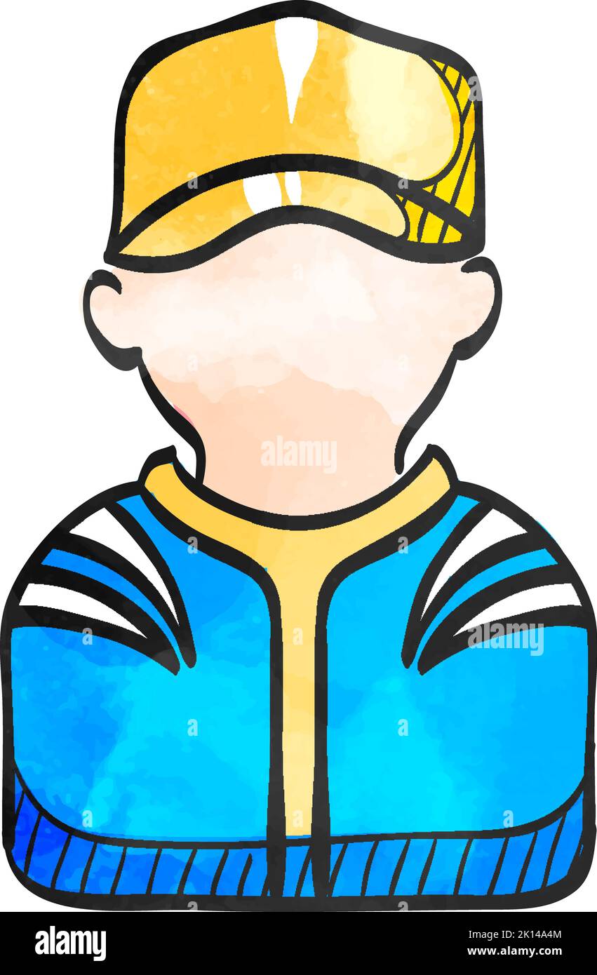 Racer avatar icon in watercolor style Stock Vector Image & Art - Alamy