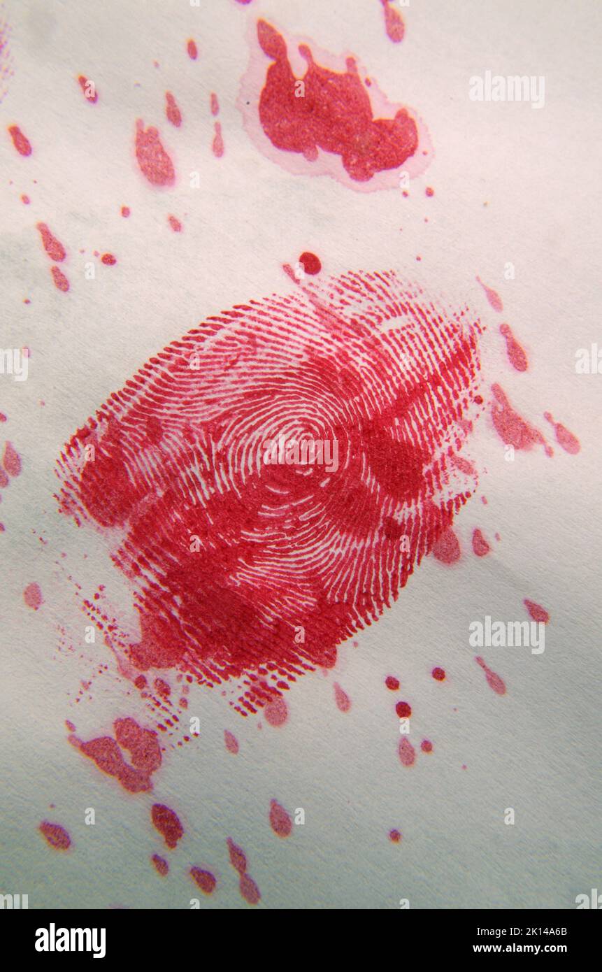 Red Fingerprint as Art Stock Photo - Alamy