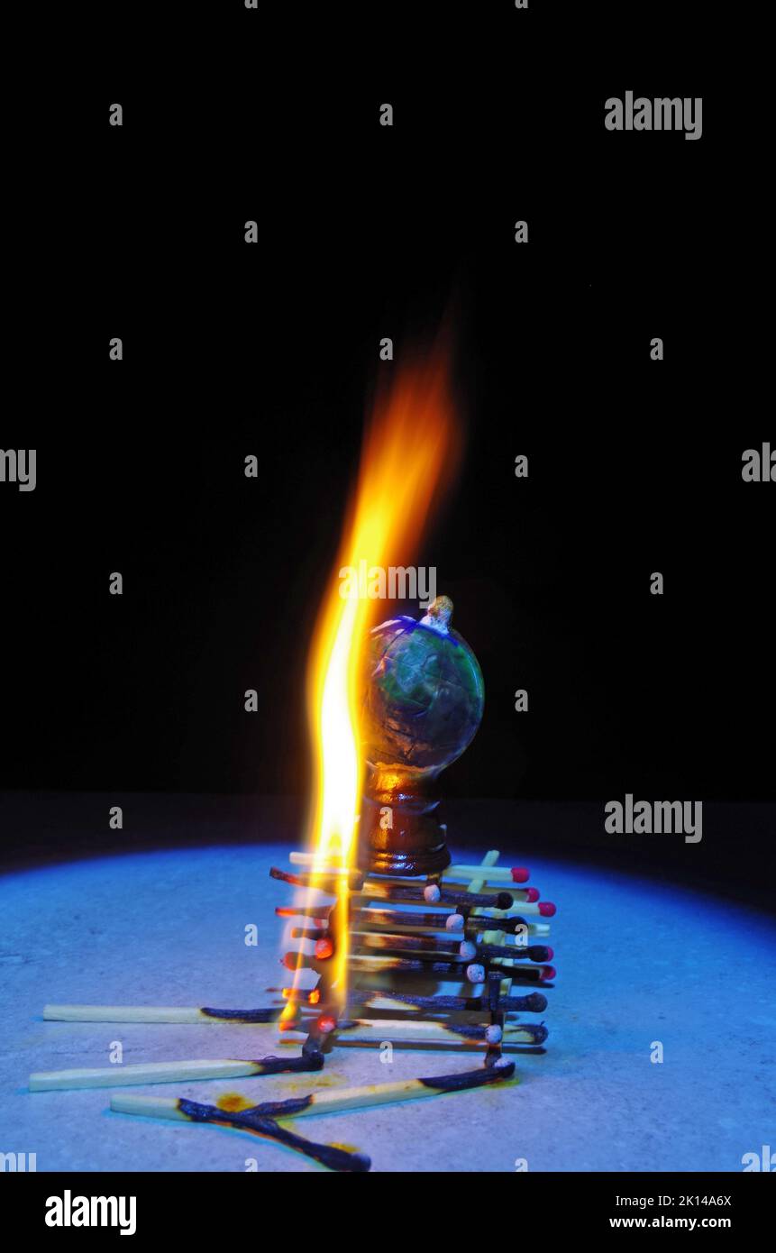 Burning earth hi-res stock photography and images - Alamy