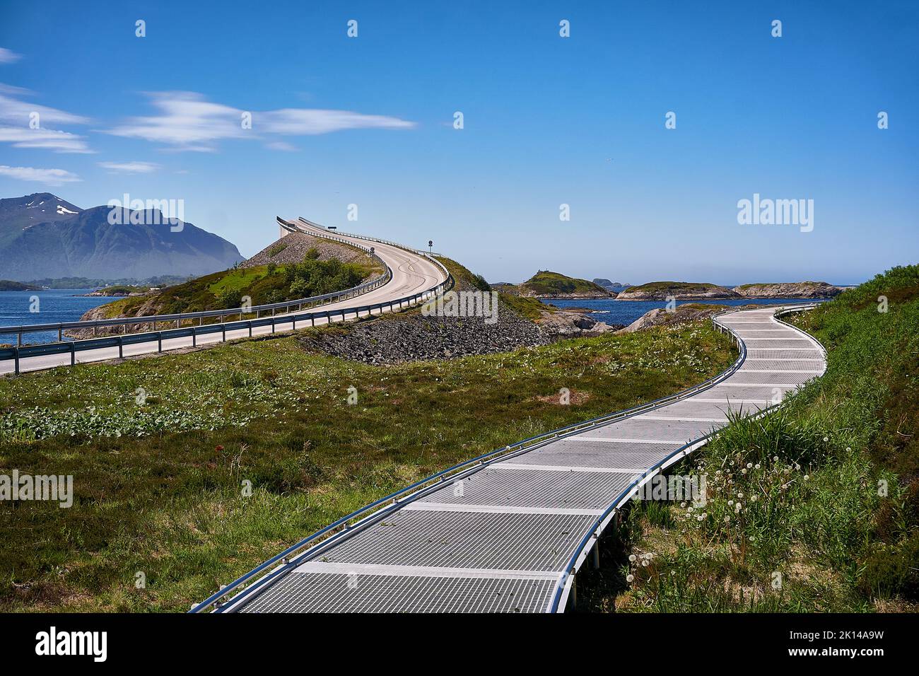 The famous Atlantic Ocean Road, Atlanterhavsveien, Norway Stock Photo ...