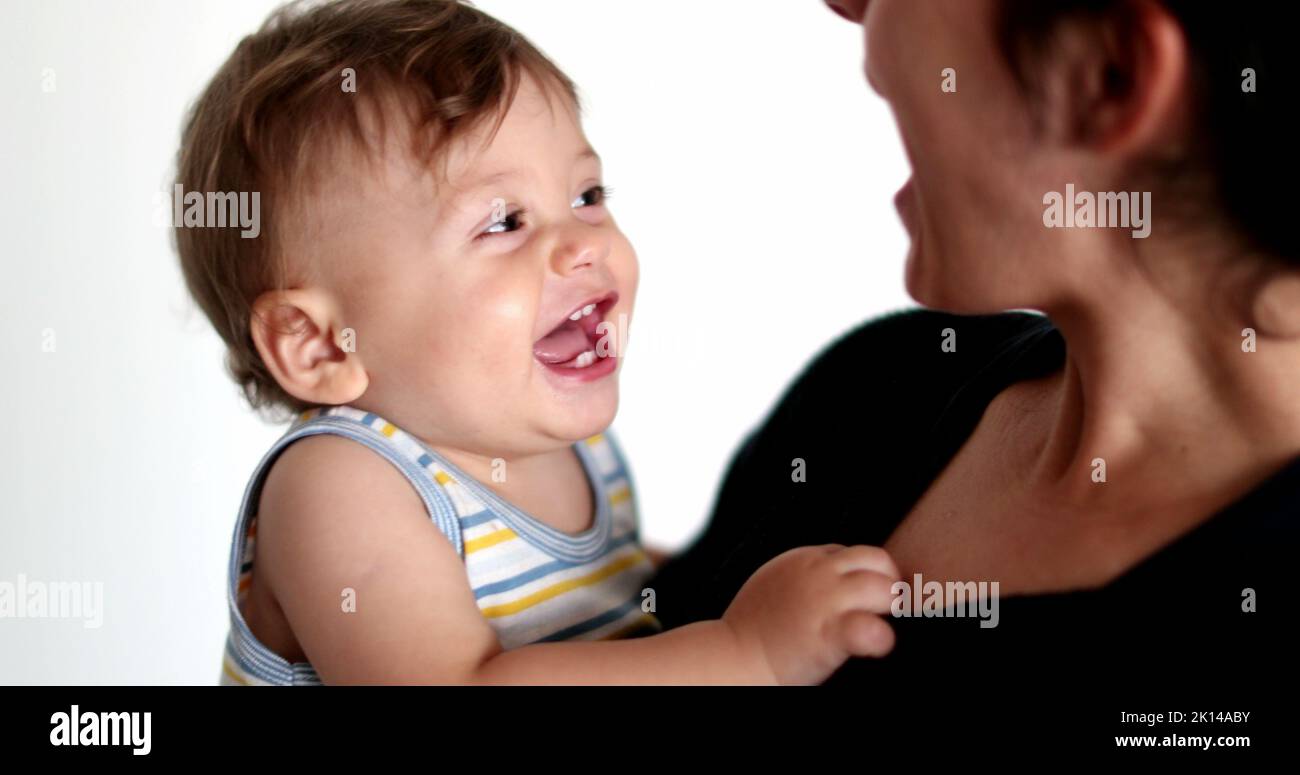 Cute baby mother relationship affection, spontaneous real life laugh ...