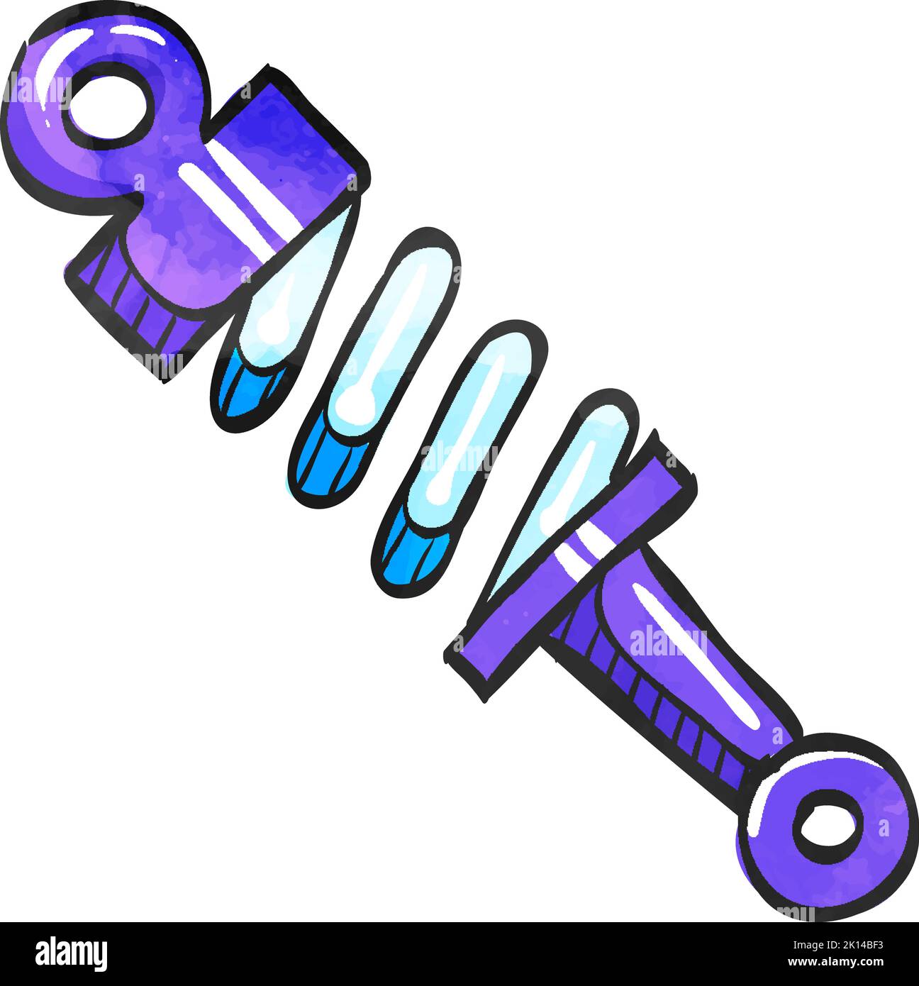Drawing shock absorber car Stock Vector Images - Alamy