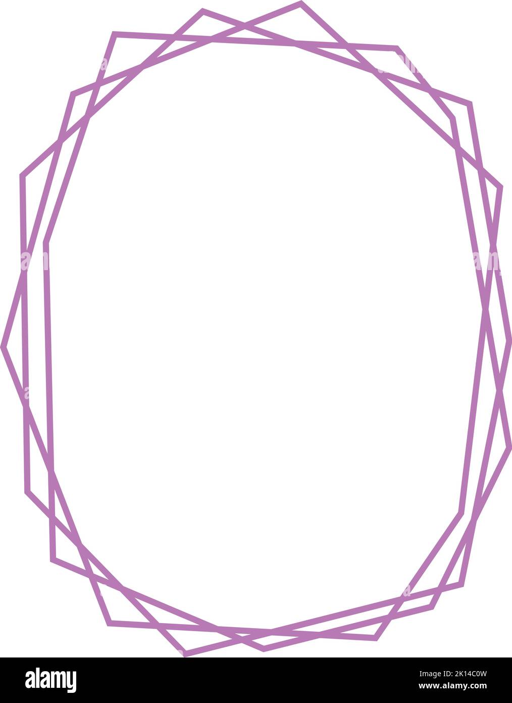 Geometric line frame. Decorative polygonal shape border Stock Vector ...