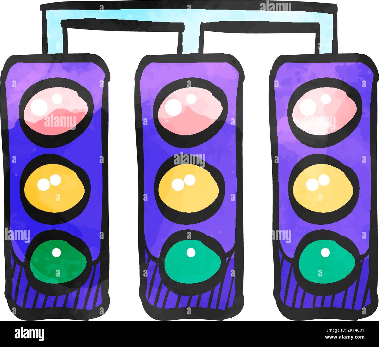 Red light sign icon in watercolor style Stock Vector Image & Art - Alamy