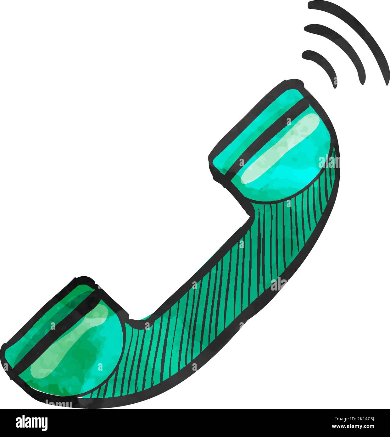 Vintage telephone cartoon in Cut Out Stock Images & Pictures - Alamy