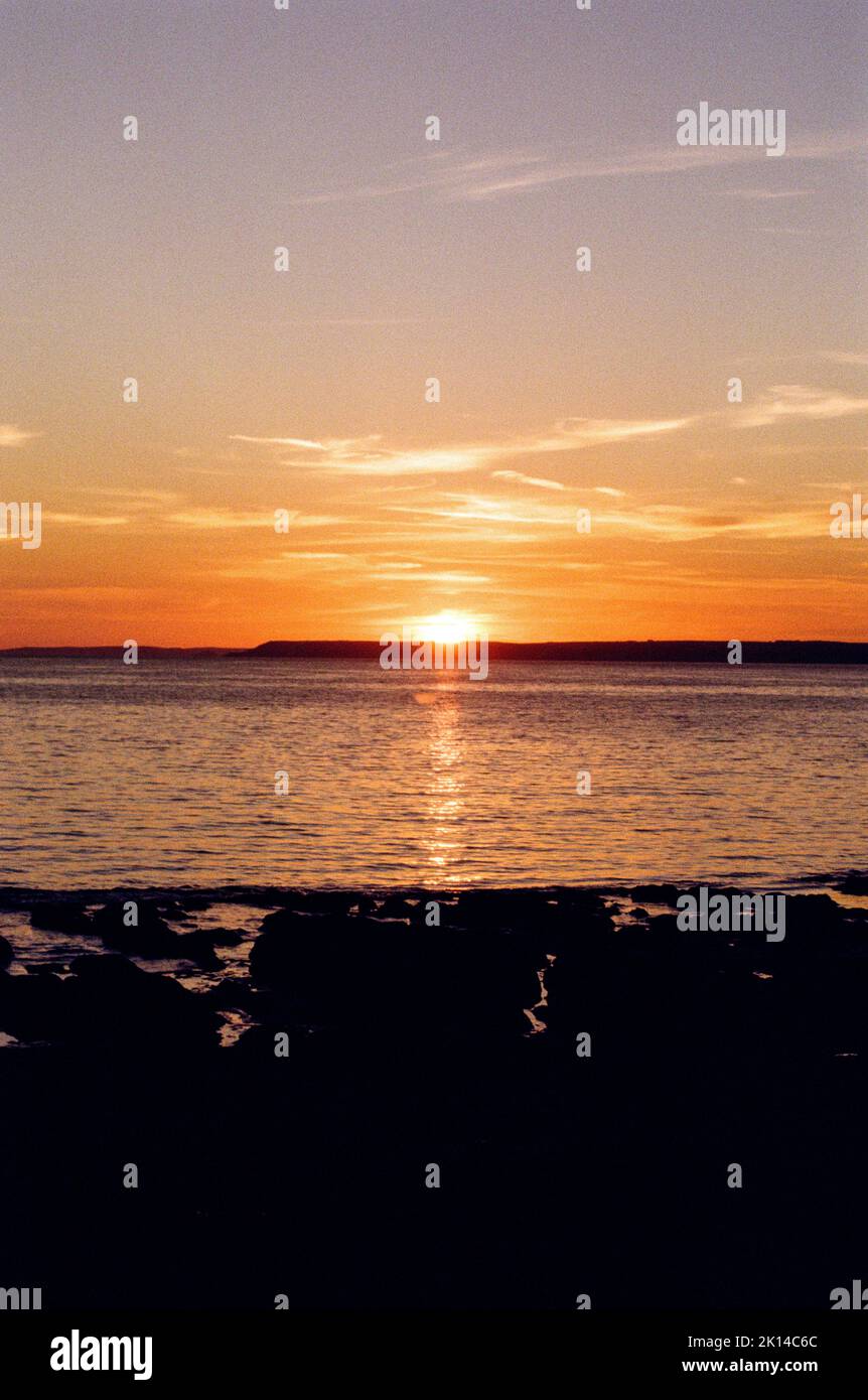 Sunset over Hope Cove, Kingsbridge, South Devon, England, United ...