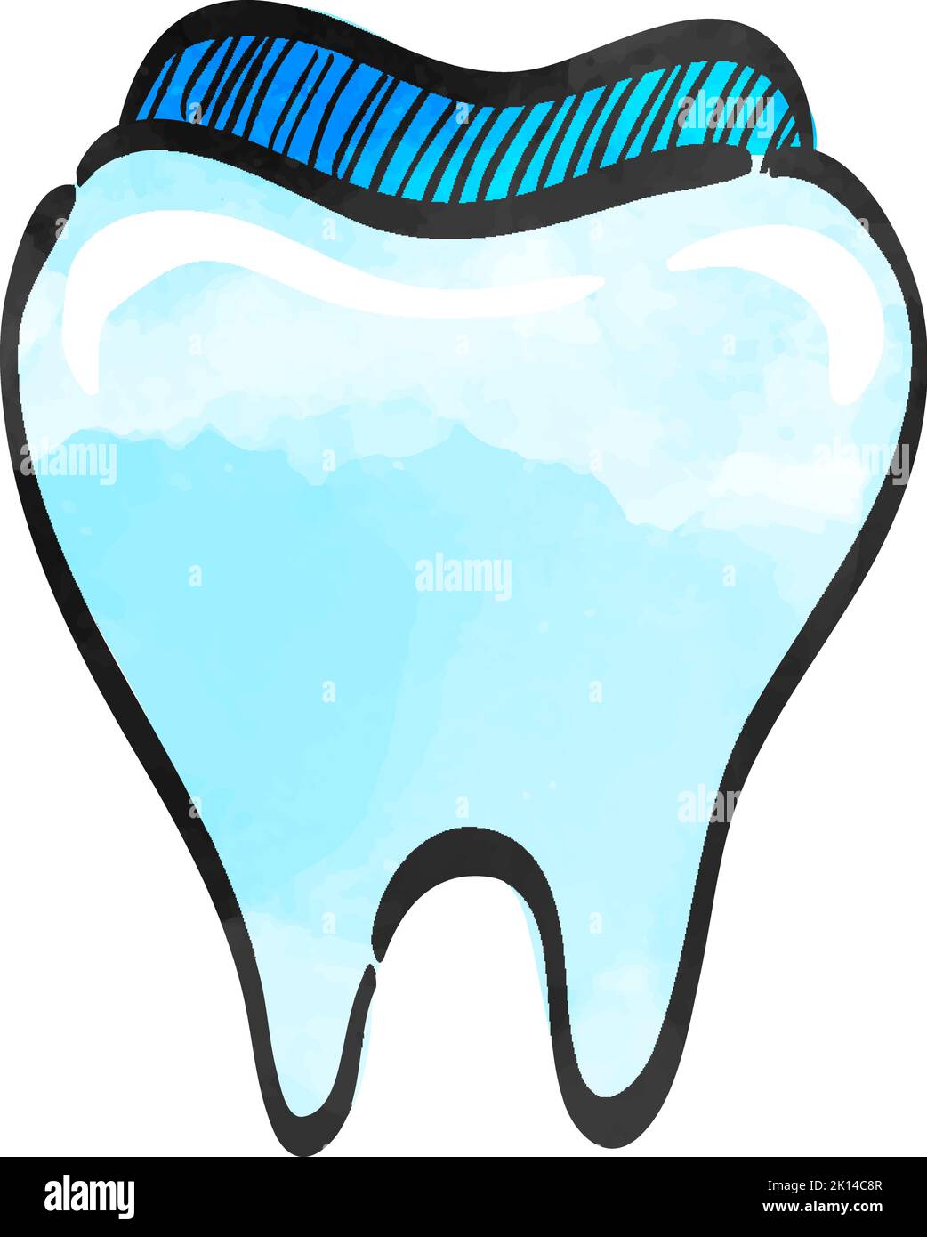 Tooth icon in watercolor style Stock Vector Image & Art - Alamy