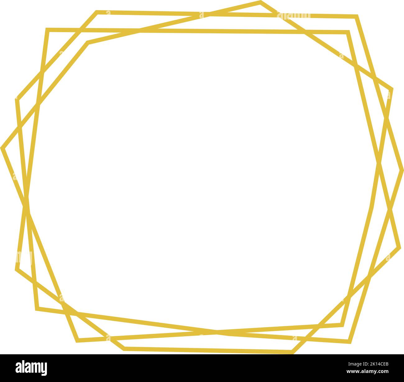 Modern line border. Geometric color polygon frame Stock Vector Image ...