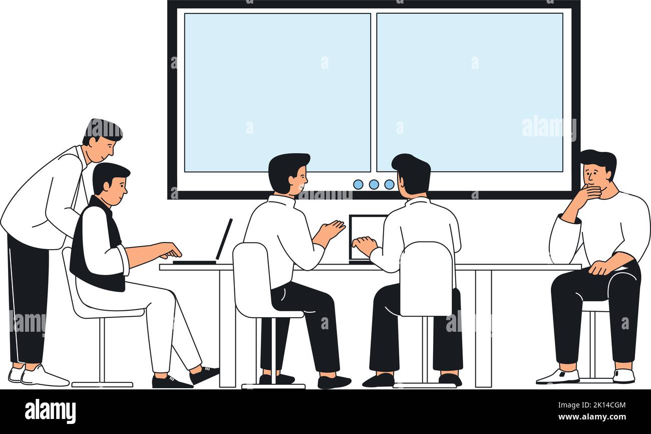 Conference room horizontal Stock Vector Images - Alamy