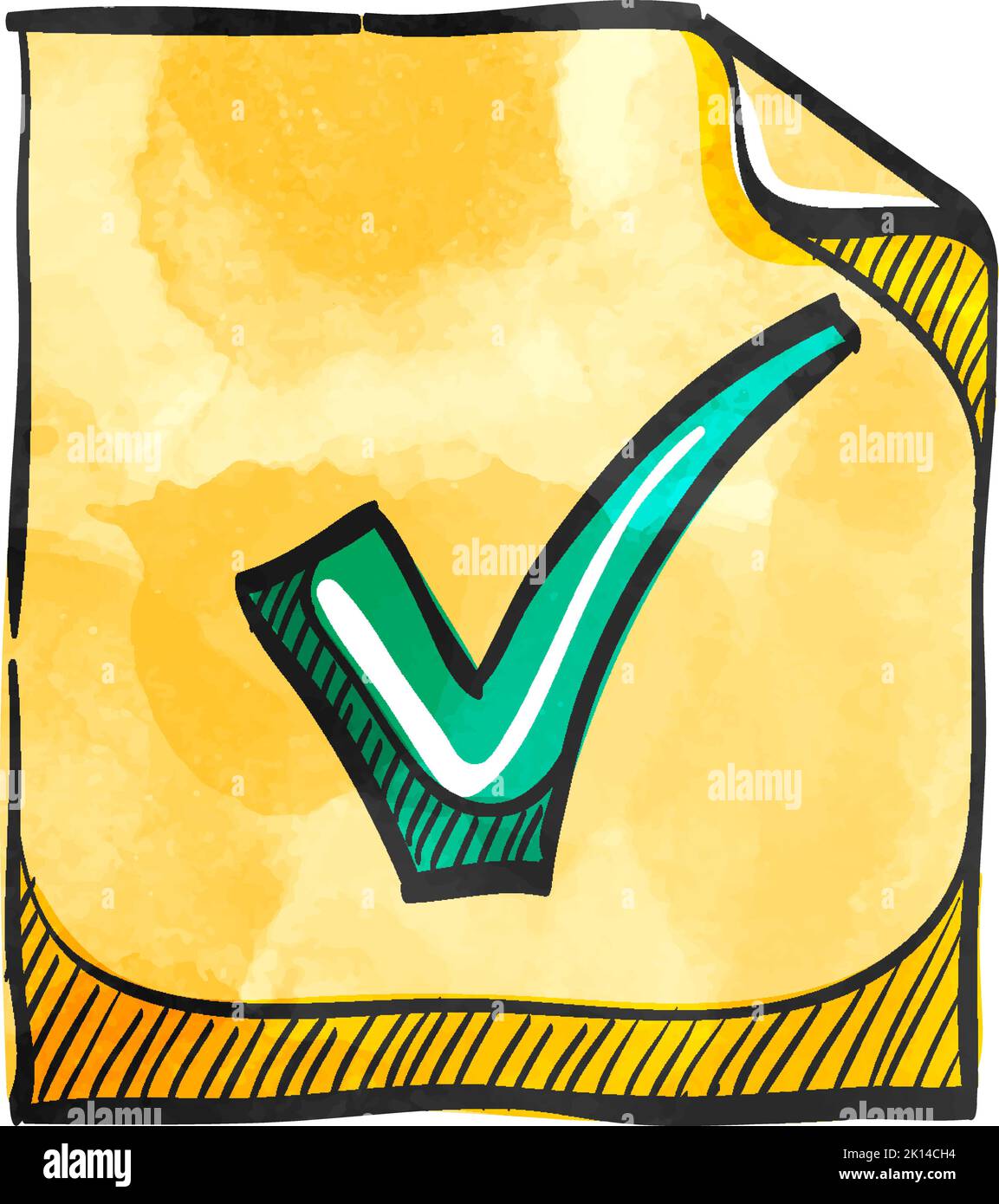Checkmark icon in watercolor style Stock Vector Image & Art - Alamy
