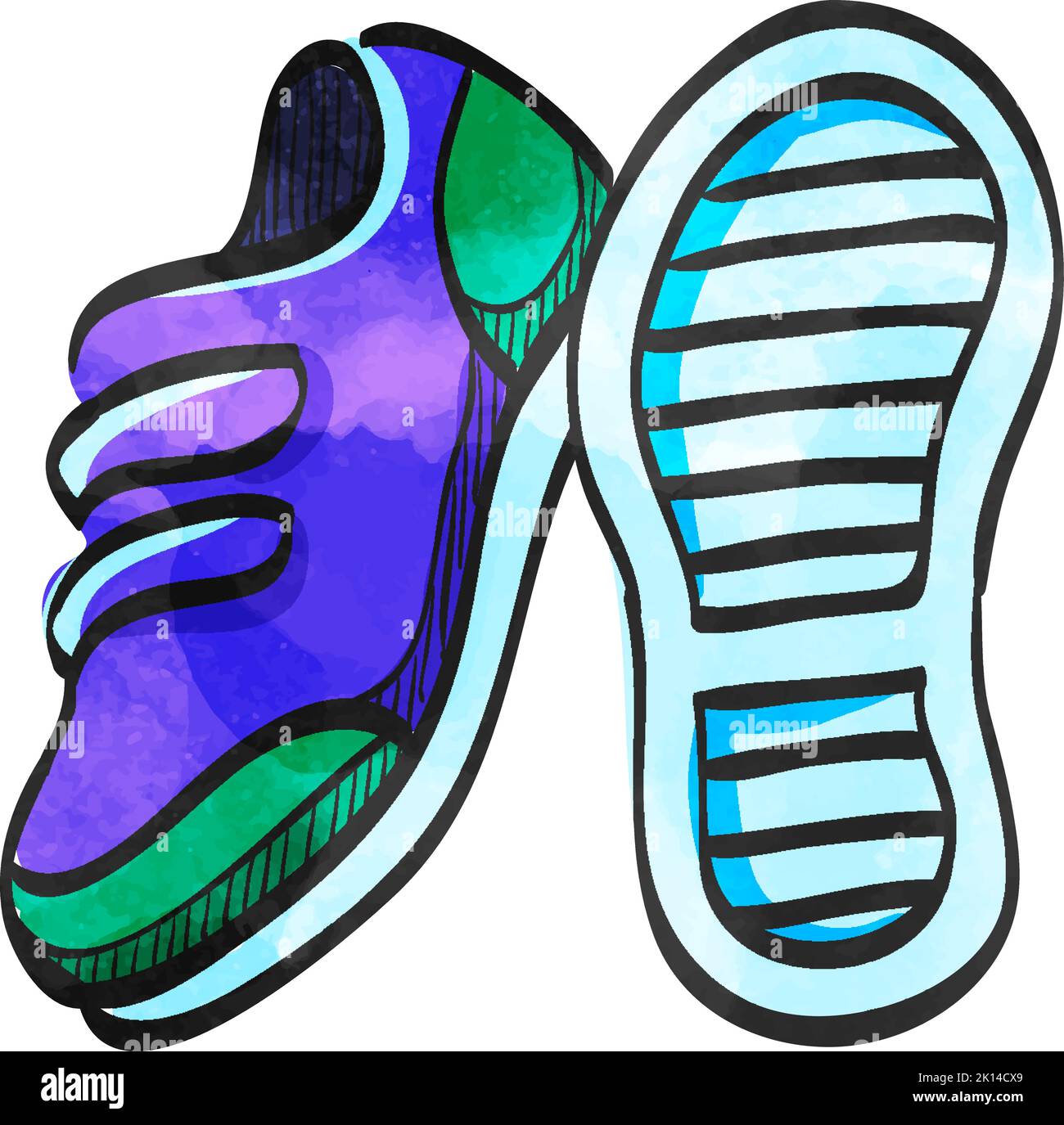 Shoes icon in doodle Stock Vector Images - Alamy