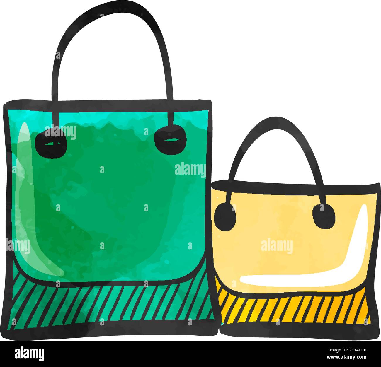 Shopping bags icon in watercolor style Stock Vector Image & Art - Alamy
