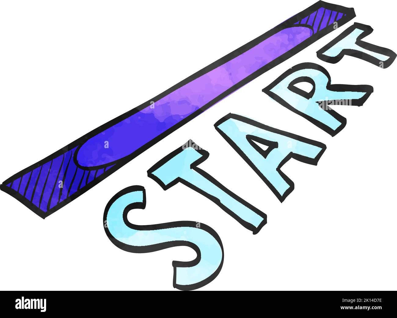 Starting line icon in watercolor style Stock Vector Image & Art - Alamy