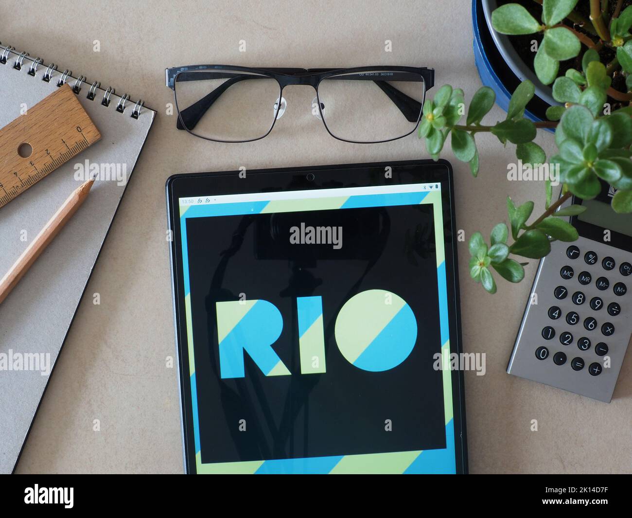In this photo illustration, RIO – The Logistics Flow brand of Traton ...