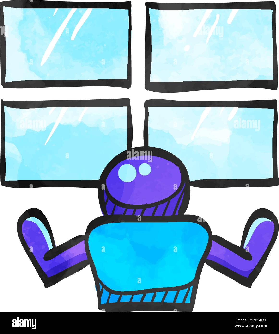 Surveillance room Stock Vector Images - Alamy