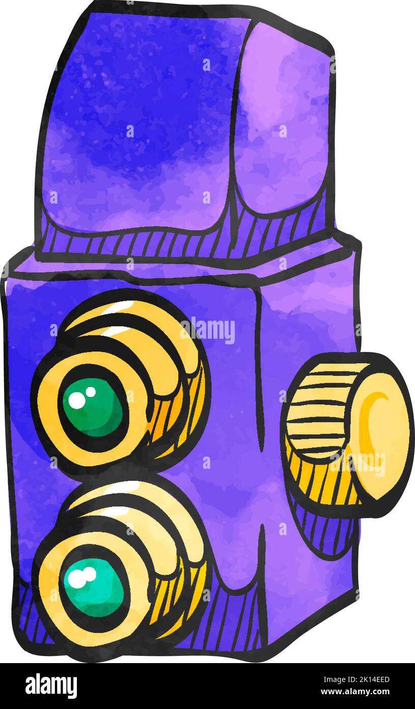 Vintage two lens photo camera Cut Out Stock Images & Pictures - Alamy