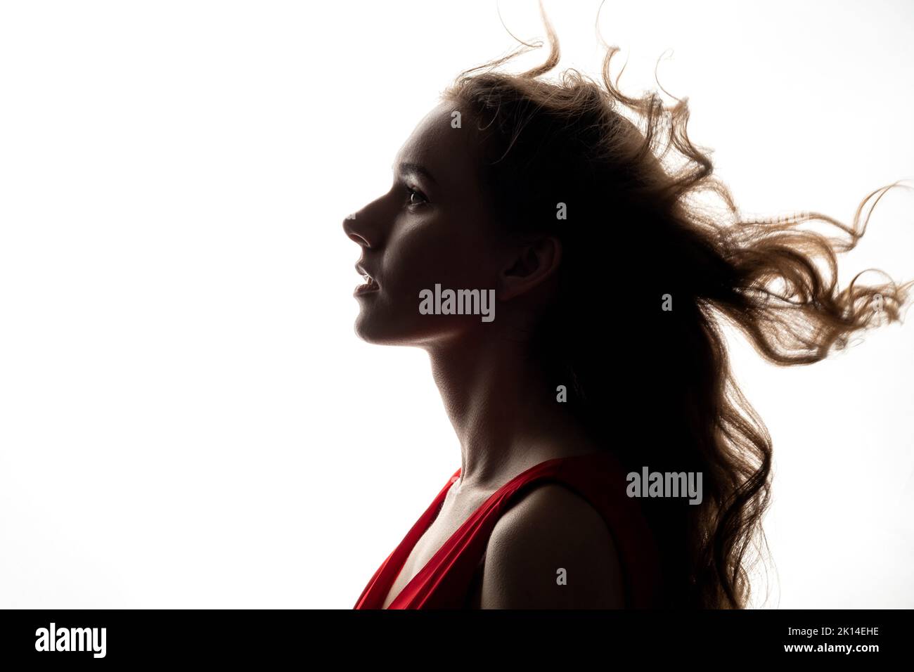 female profile portrait harmony tranquility woman Stock Photo - Alamy