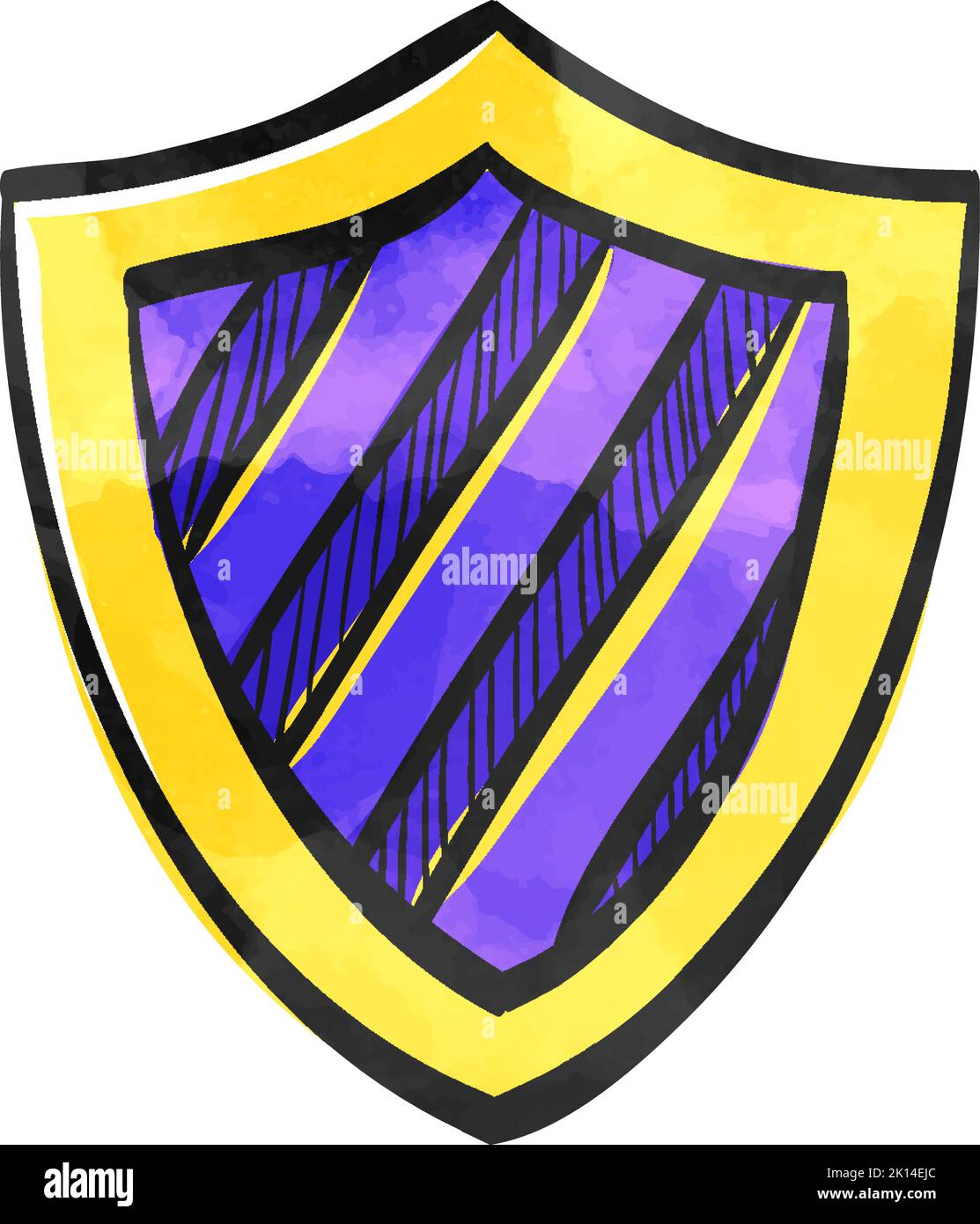 Stripe shield icon in watercolor style Stock Vector Image & Art - Alamy